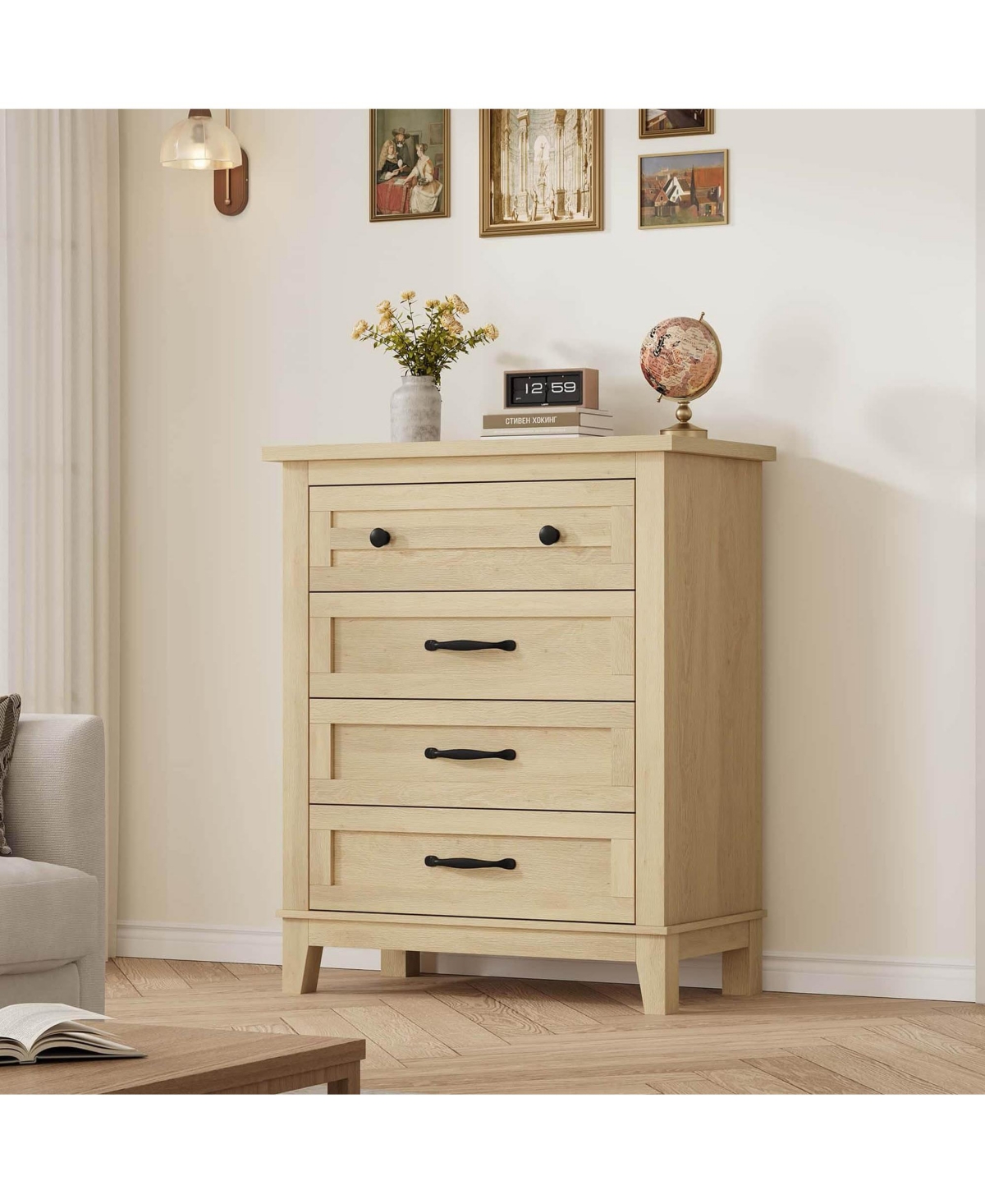 Click here for gaomon 4 Drawer Dresser for Bedroom  34.8 Tall Fre... prices