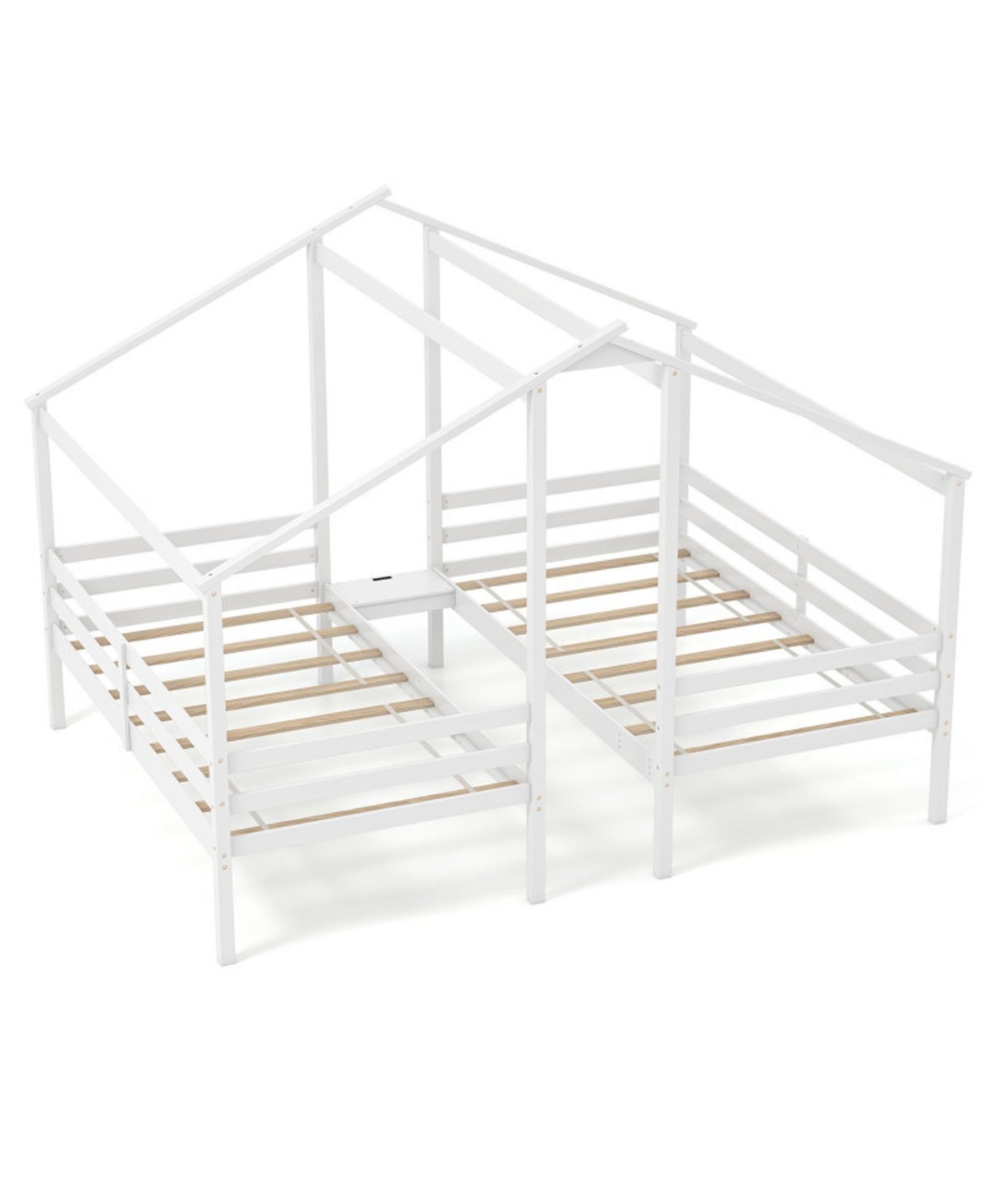 Click here for Gouun Double Twin Wood House Bed Set with Shared B... prices