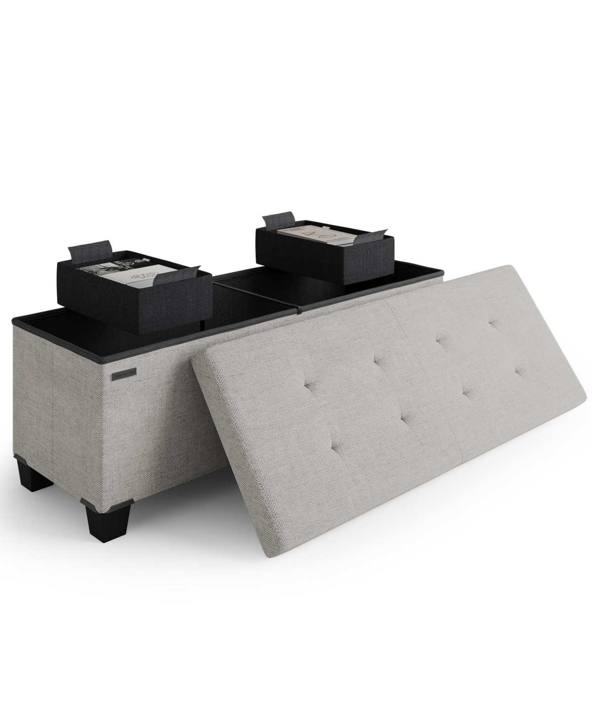 Click here for Nestl 43 Inch Leatherette or Fabric Finish Ottoman... prices