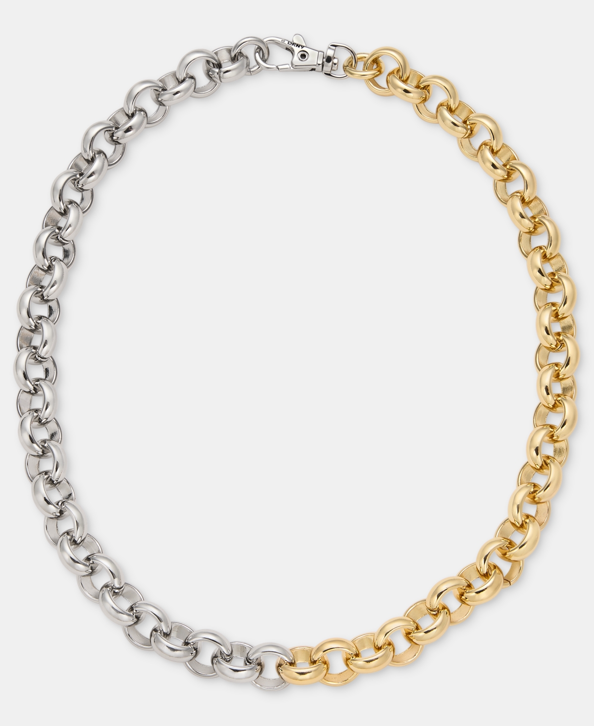 Click here for Dkny Round Chain 17 Collar Necklace - T-Tone prices