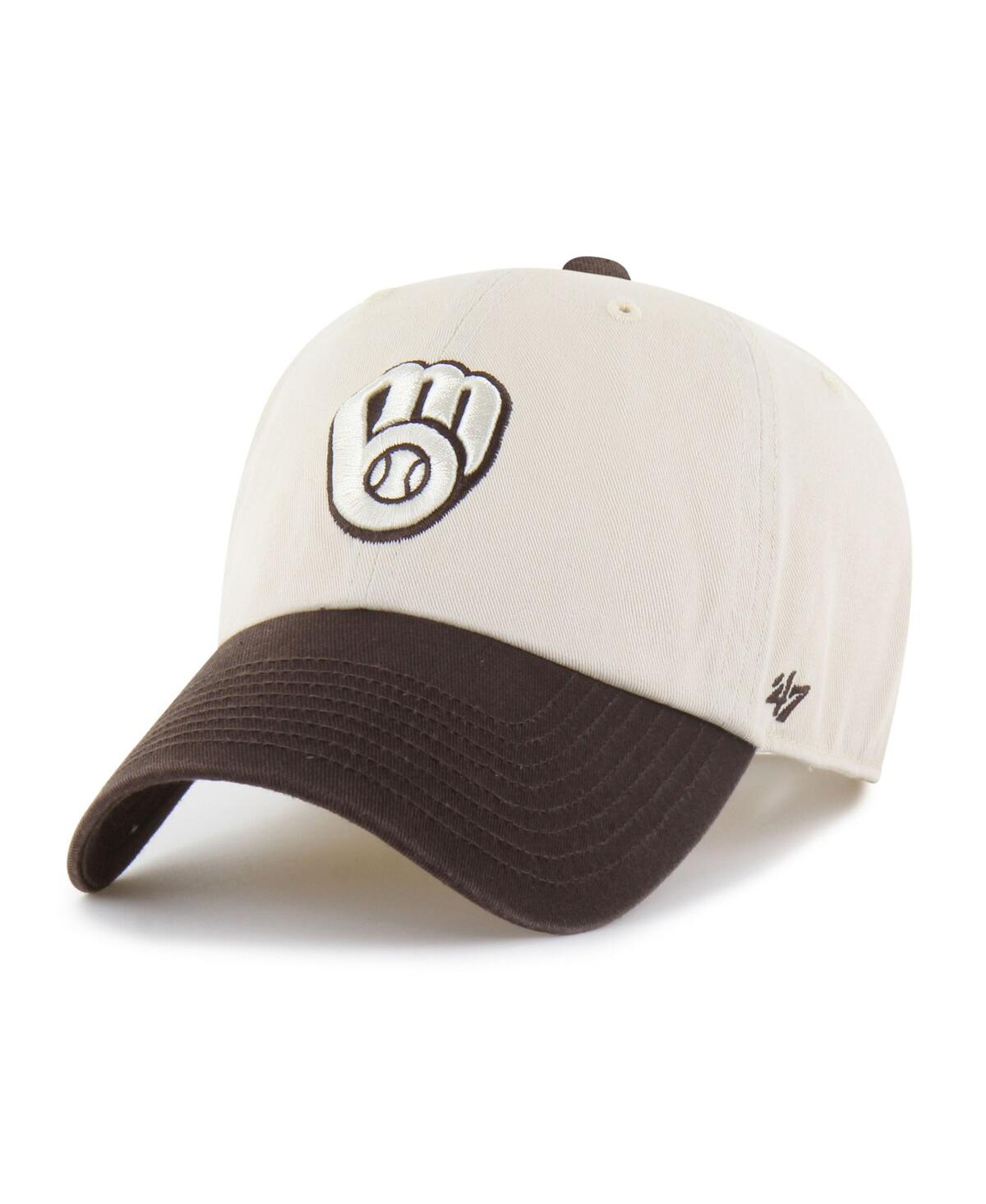 Click here for 47 Brand Mens Natural/Brown Milwaukee Brewers Two-... prices