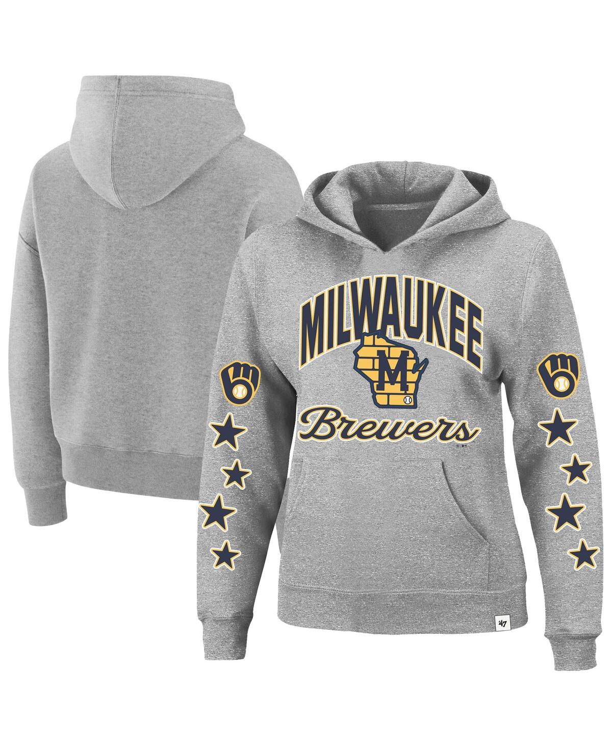 Click here for 47 Brand Womens Heather Gray Milwaukee Brewers Plu... prices