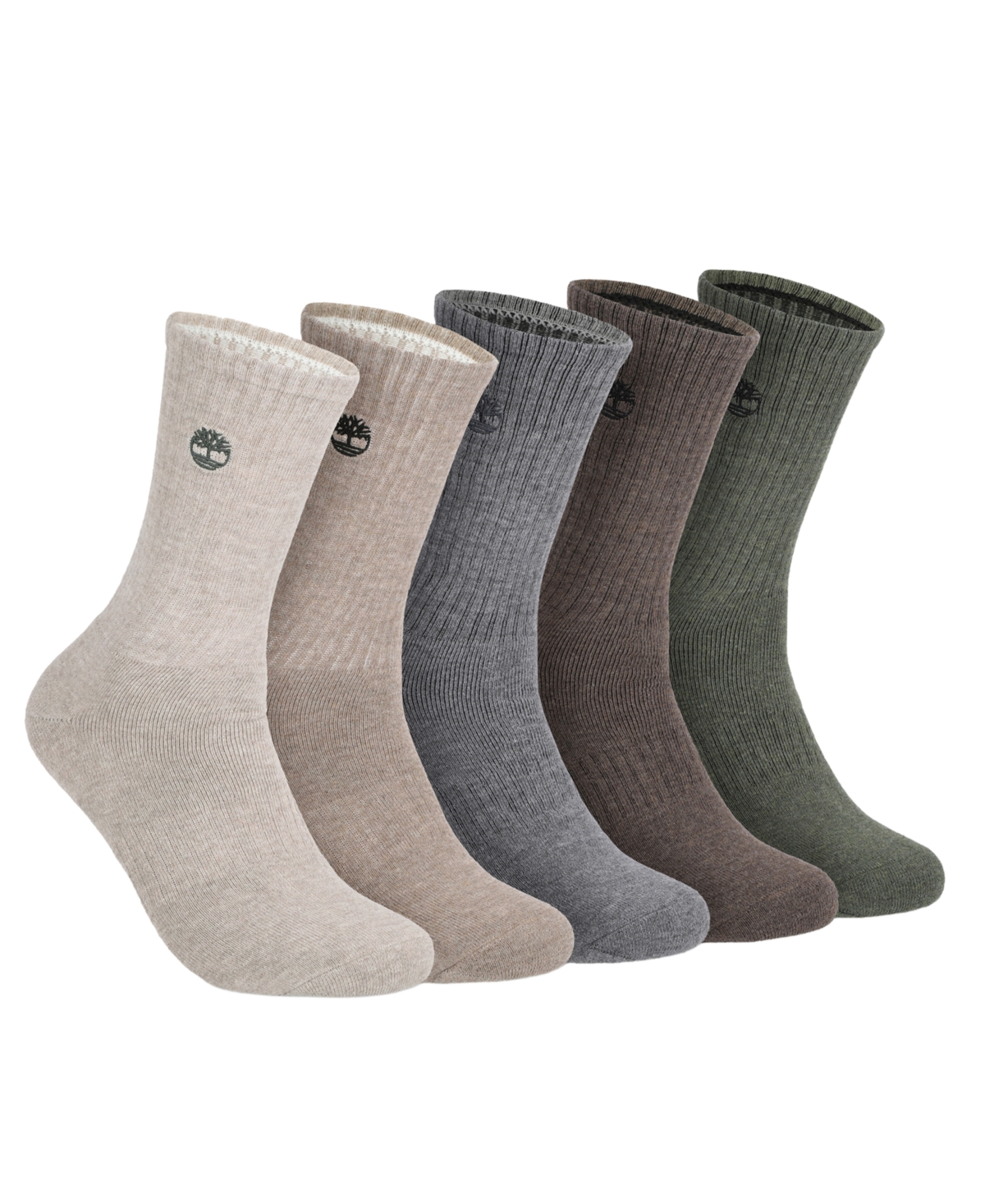 Click here for Timberland Mens 5-Pair Rivington Crew Socks - Dune prices