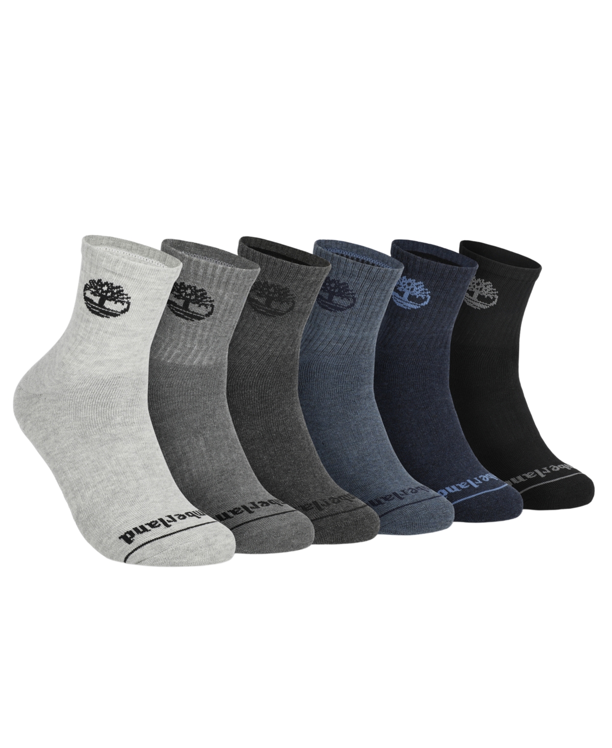 Click here for Timberland Mens 6-Pair Millboro Quarter Sock - Den... prices