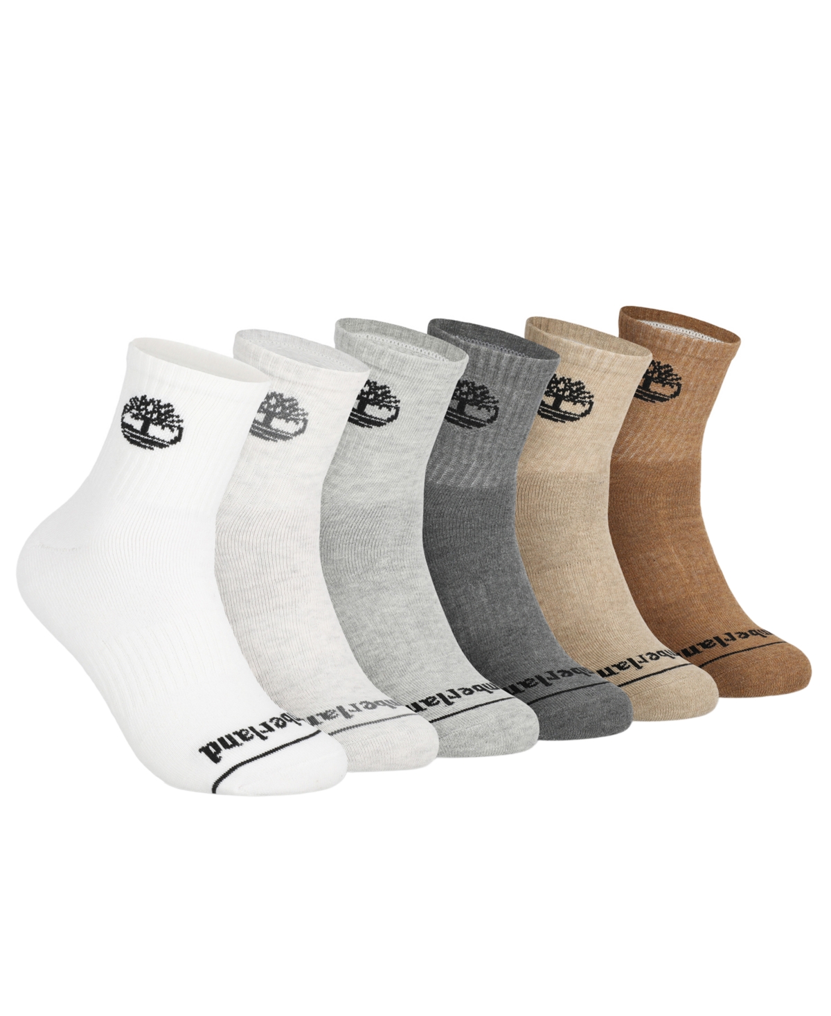 Click here for Timberland Mens 6-Pair Millboro Quarter Sock - Oat... prices