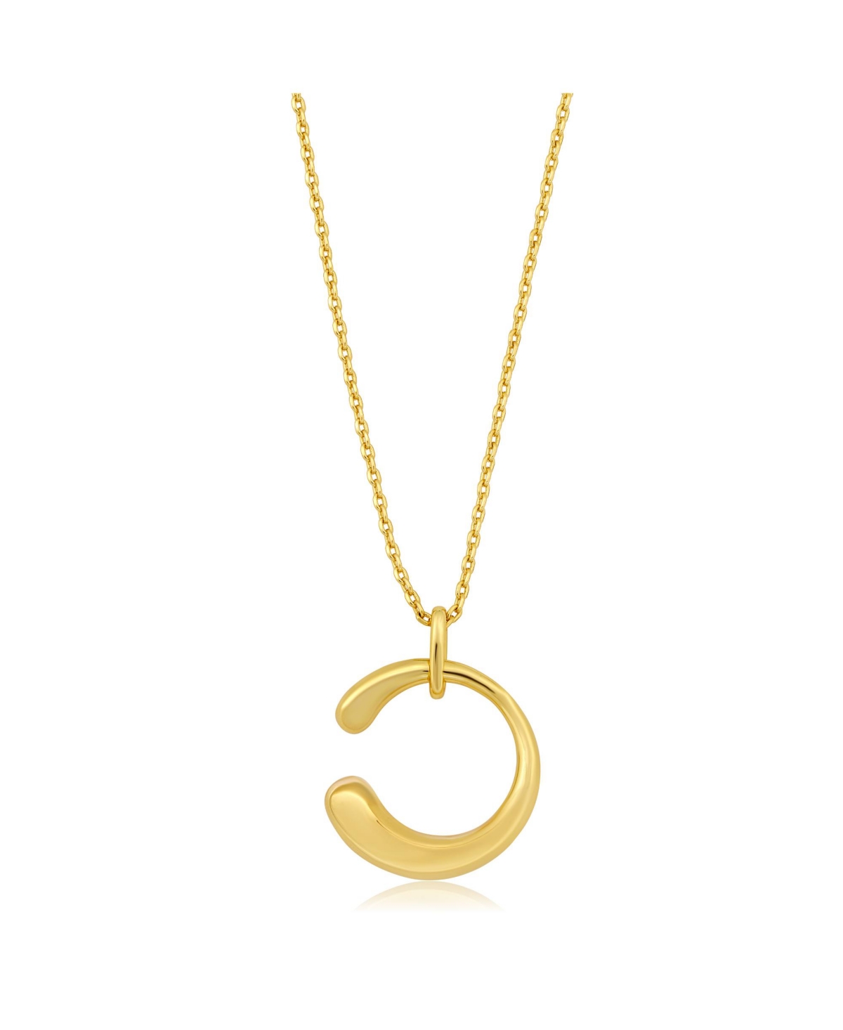 Click here for Simona Polished Puffed C Design Necklace - Gold prices