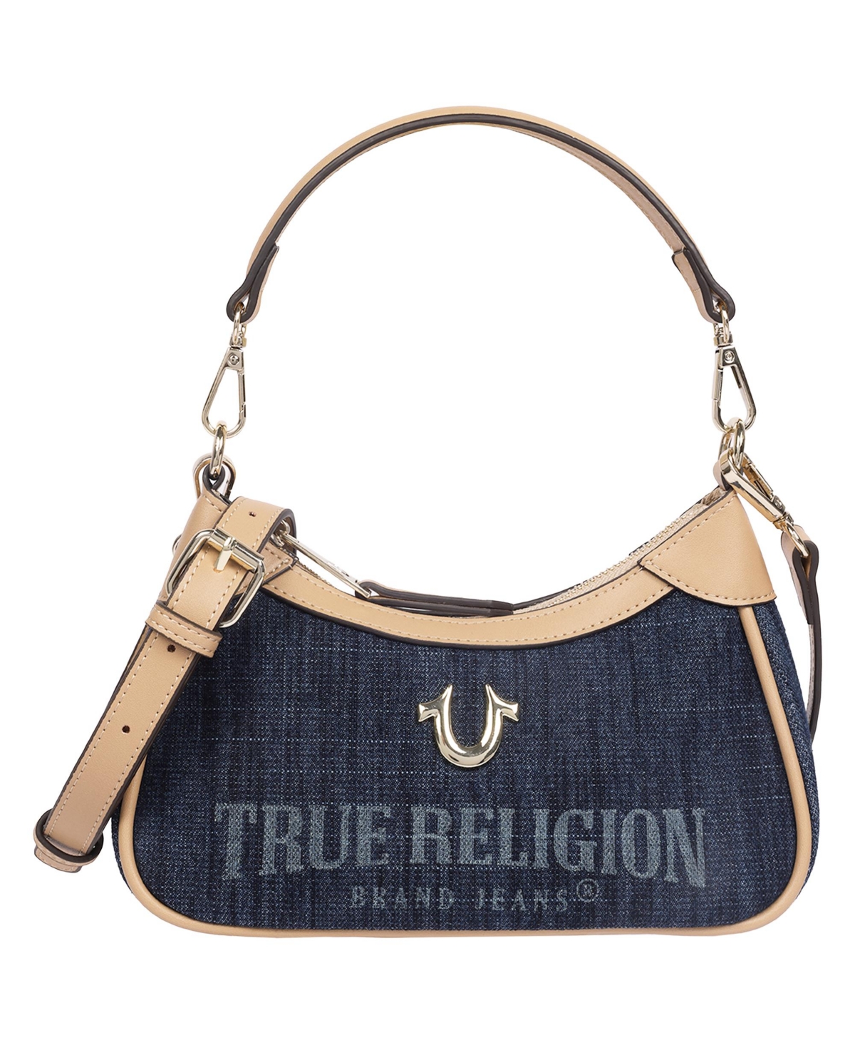 Click here for True Religion Blair Denim and Pu Shoulder Bag Logo... prices