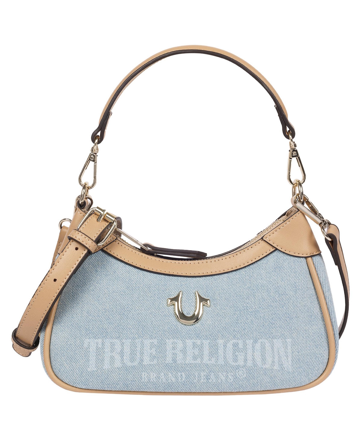 Click here for True Religion Blair Denim and Pu Shoulder Bag Logo... prices