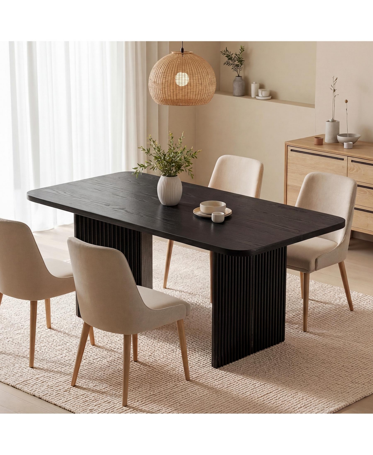 Click here for Tribesigns Rectangle Dining Table for 4-6 People... prices