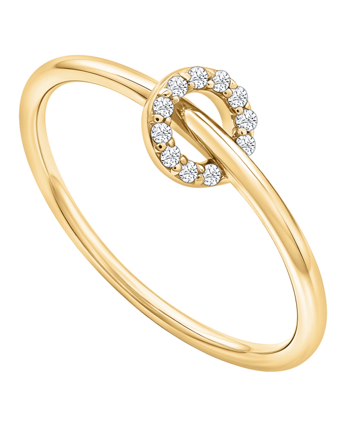 Click here for Wrapped Diamond (1/20 ct. t.w.) Circle Ring in 10k... prices