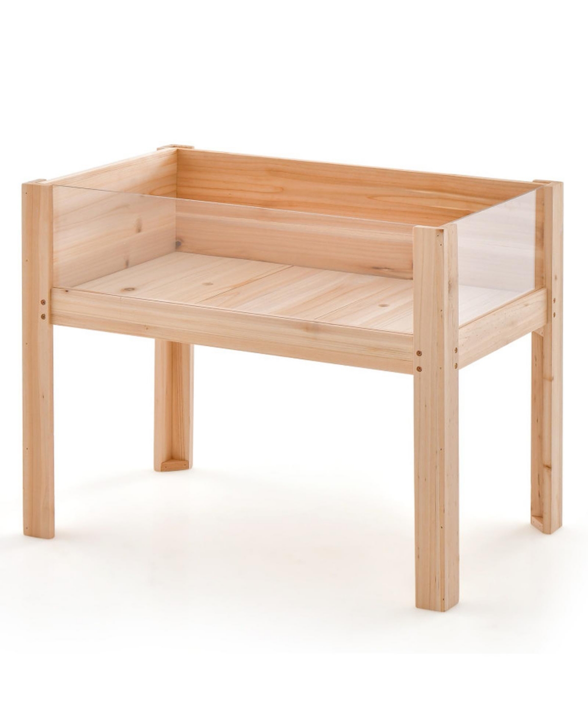 Click here for Gouun Fir Wood Raised Garden Bed with Acrylic Side... prices