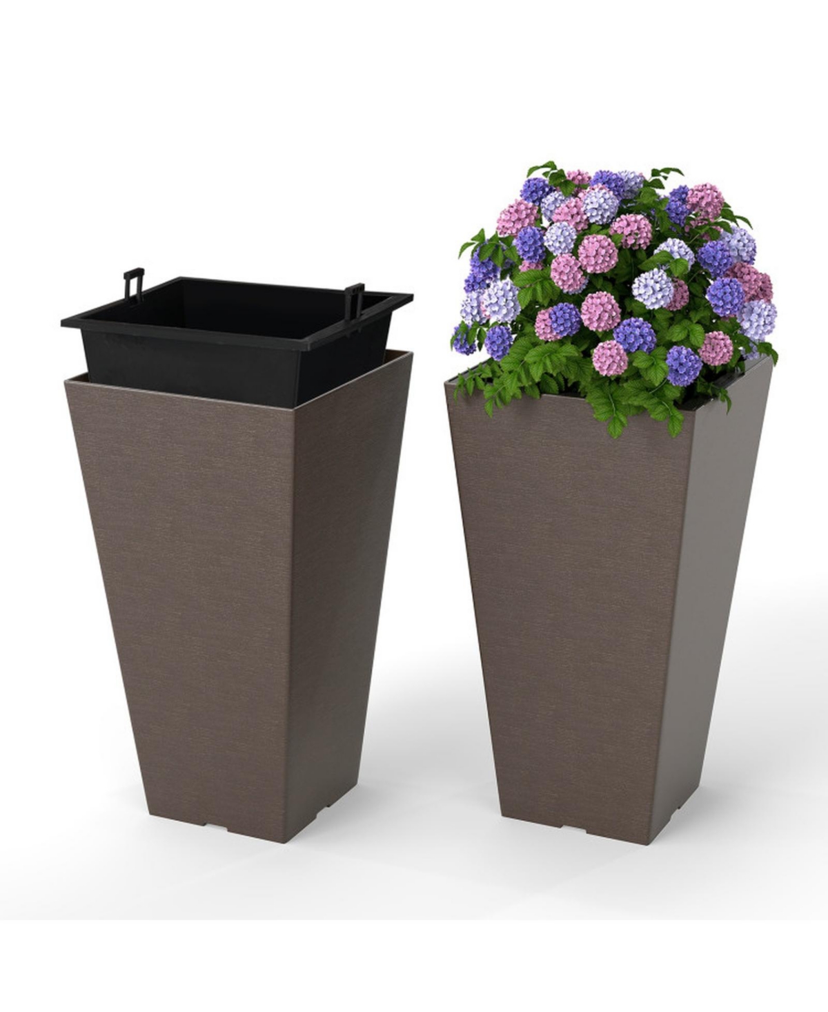 Click here for Gouun Self-Watering Square Taper Planters Set of 2... prices