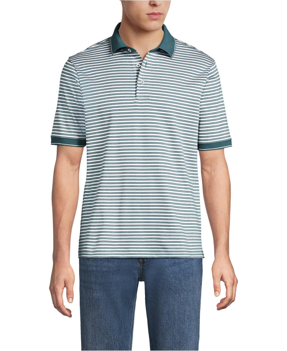Click here for Lands End Mens Short Sleeve Cotton Supima Polo Shi... prices