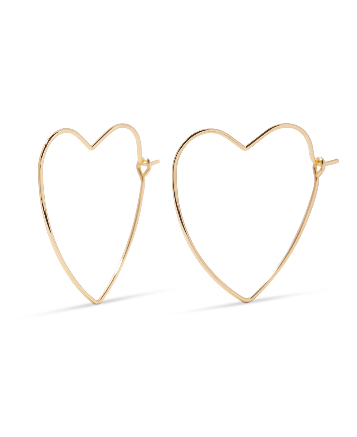 Click here for brook & york Gold-Tone Plated Sandy Heart Hoop Ear... prices