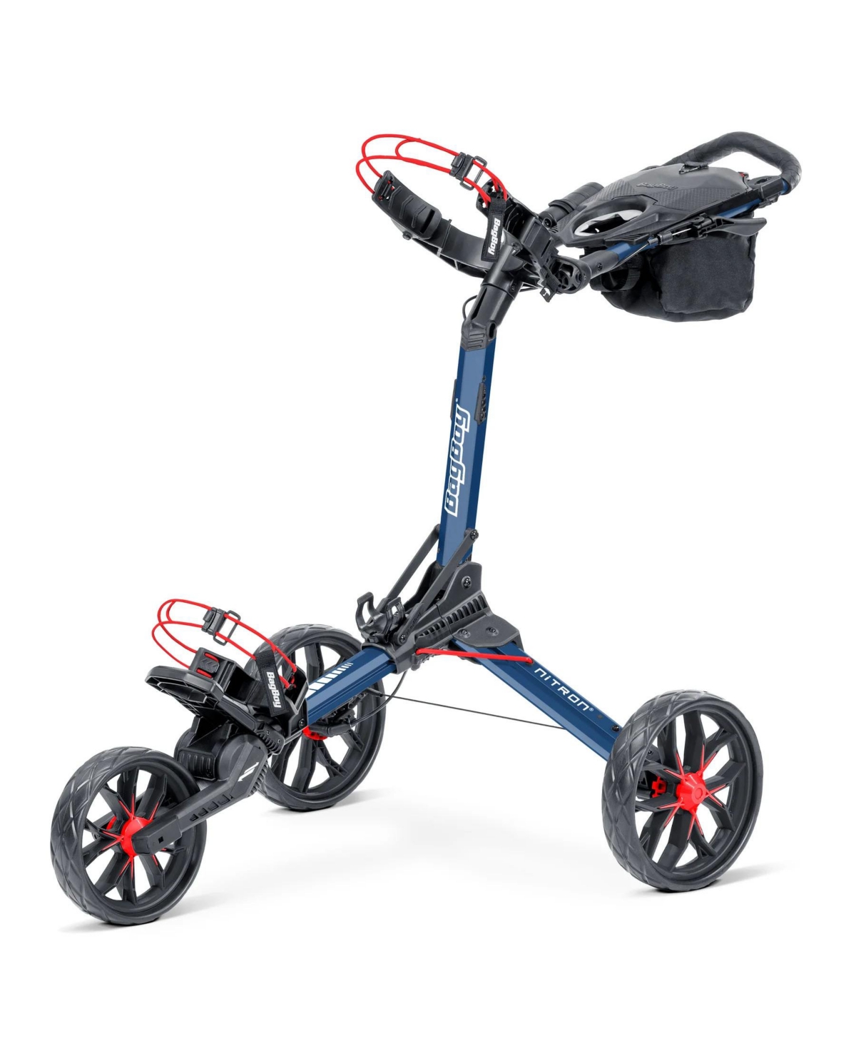 Click here for Bag Boy Nitron Auto-Open Pushcart - Pink/wine prices