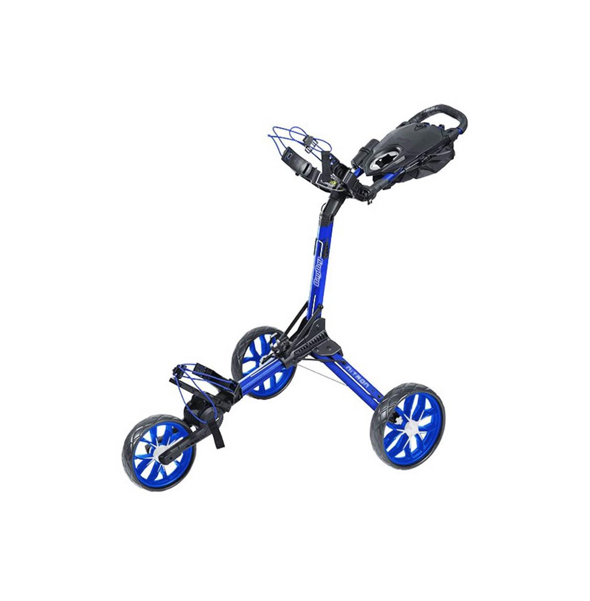 Click here for Bag Boy Nitron Auto-Open Pushcart - Royal/white prices