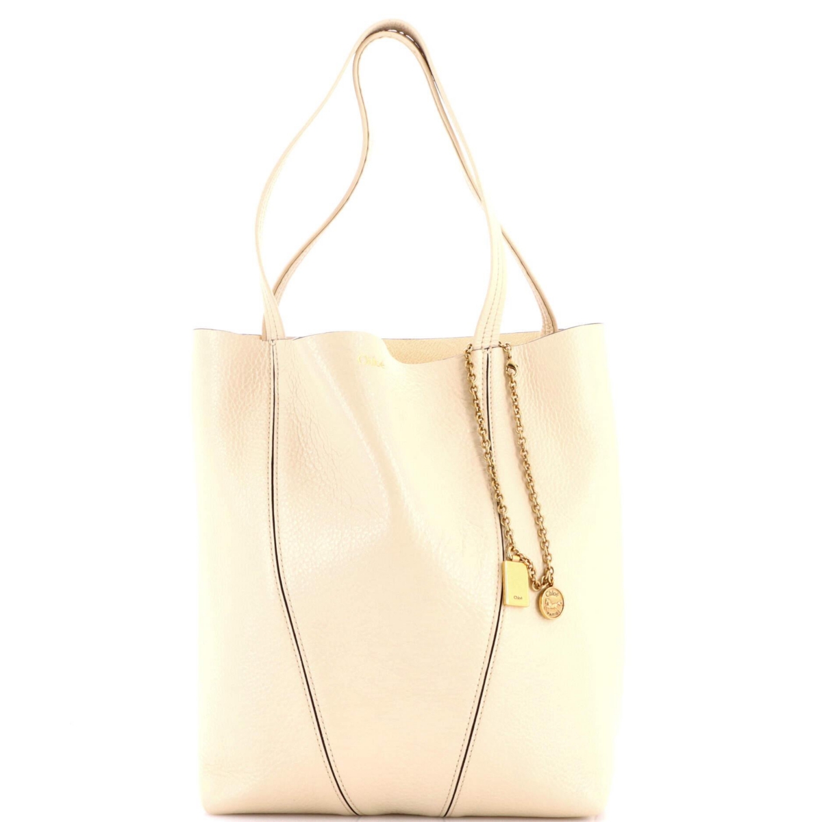 Click here for Pre-Owned Chloe Medium Spin Tote Leather - Natural prices