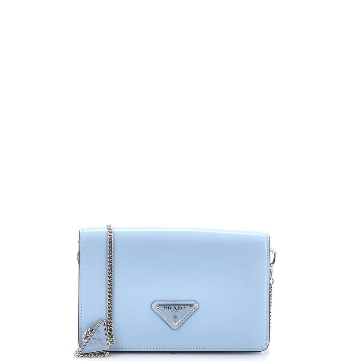 Click here for Pre-Owned Prada Small Triangle Logo Chain Flap Bag... prices