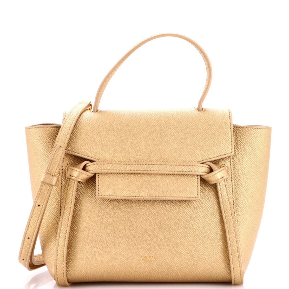 Click here for Pre-Owned Celine Nano Belt Bag Textured Leather -... prices