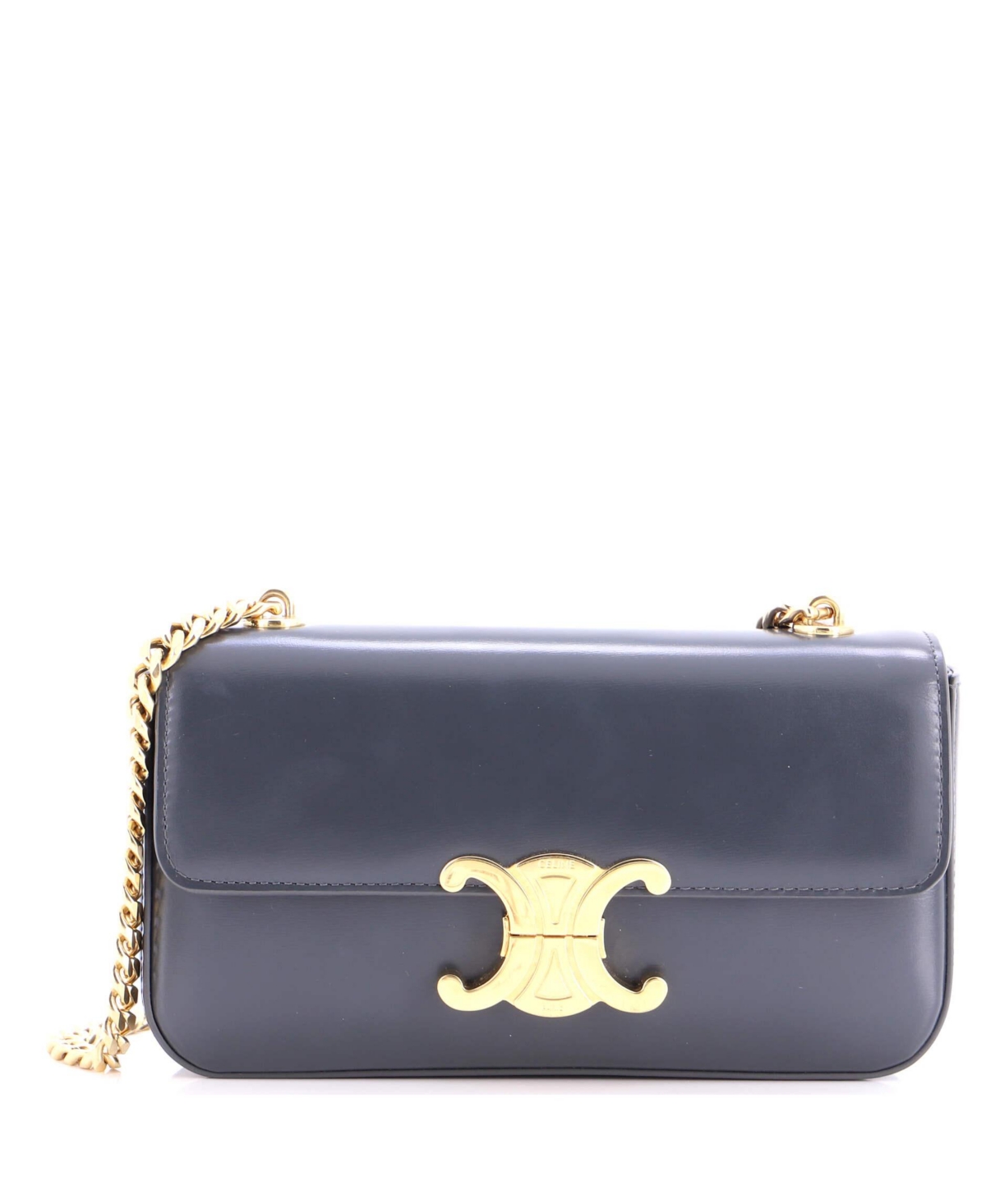 Click here for Pre-Owned Celine Small Triomphe Chain Shoulder Bag... prices