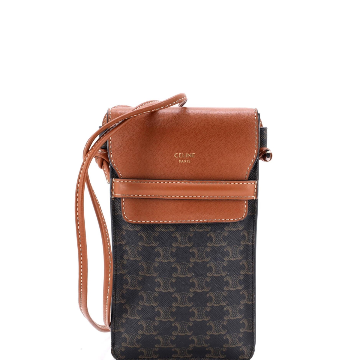 Click here for Pre-Owned Celine Phone Pouch Crossbody Triomphe Co... prices
