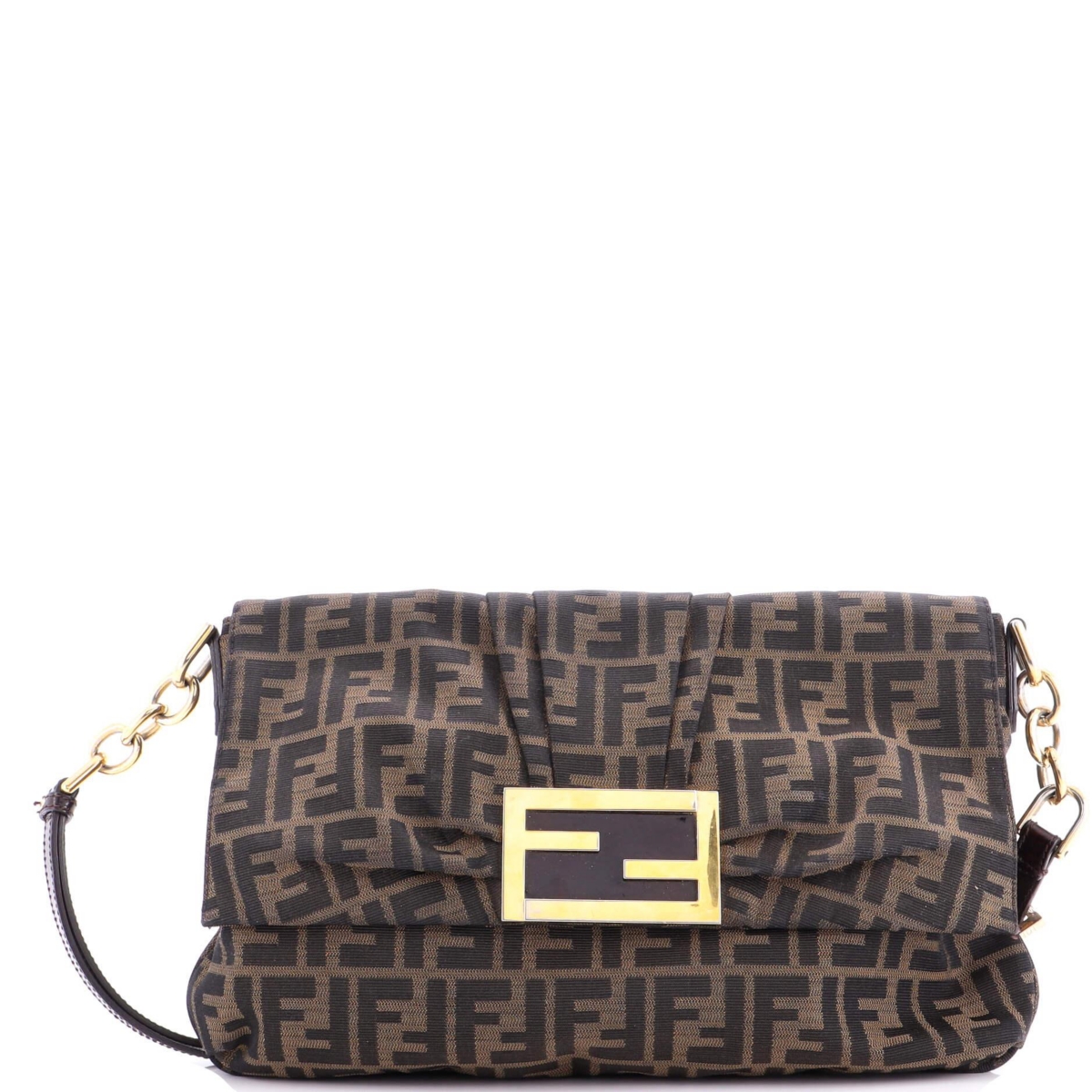 Click here for Pre-Owned Fendi Medium Mia Flap Crossbody Bag Zucc... prices