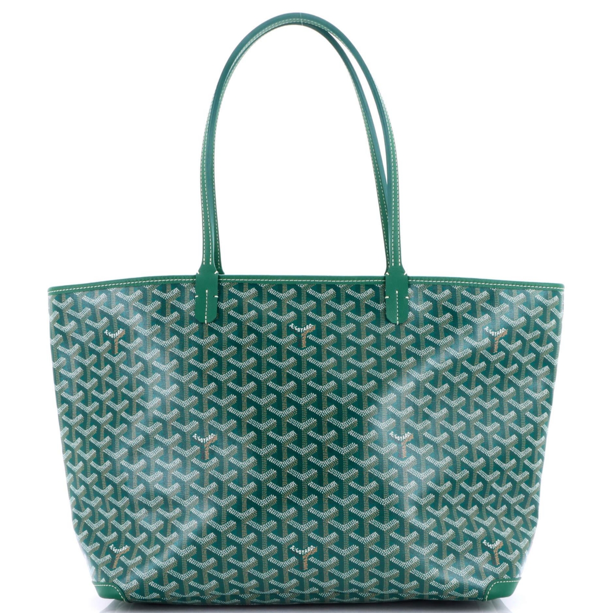 Click here for Pre-Owned Goyard Mm Artois Tote Coated Canvas - Gr... prices
