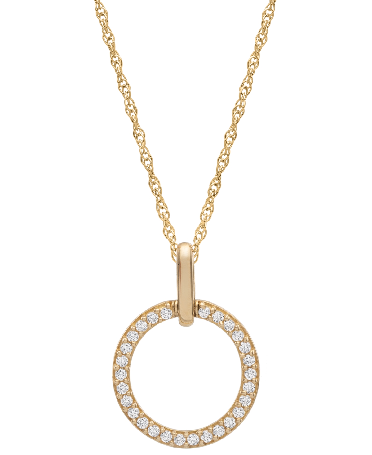 Click here for Macys Diamond Circle Pendant Necklace (1/6 ct. t.w... prices