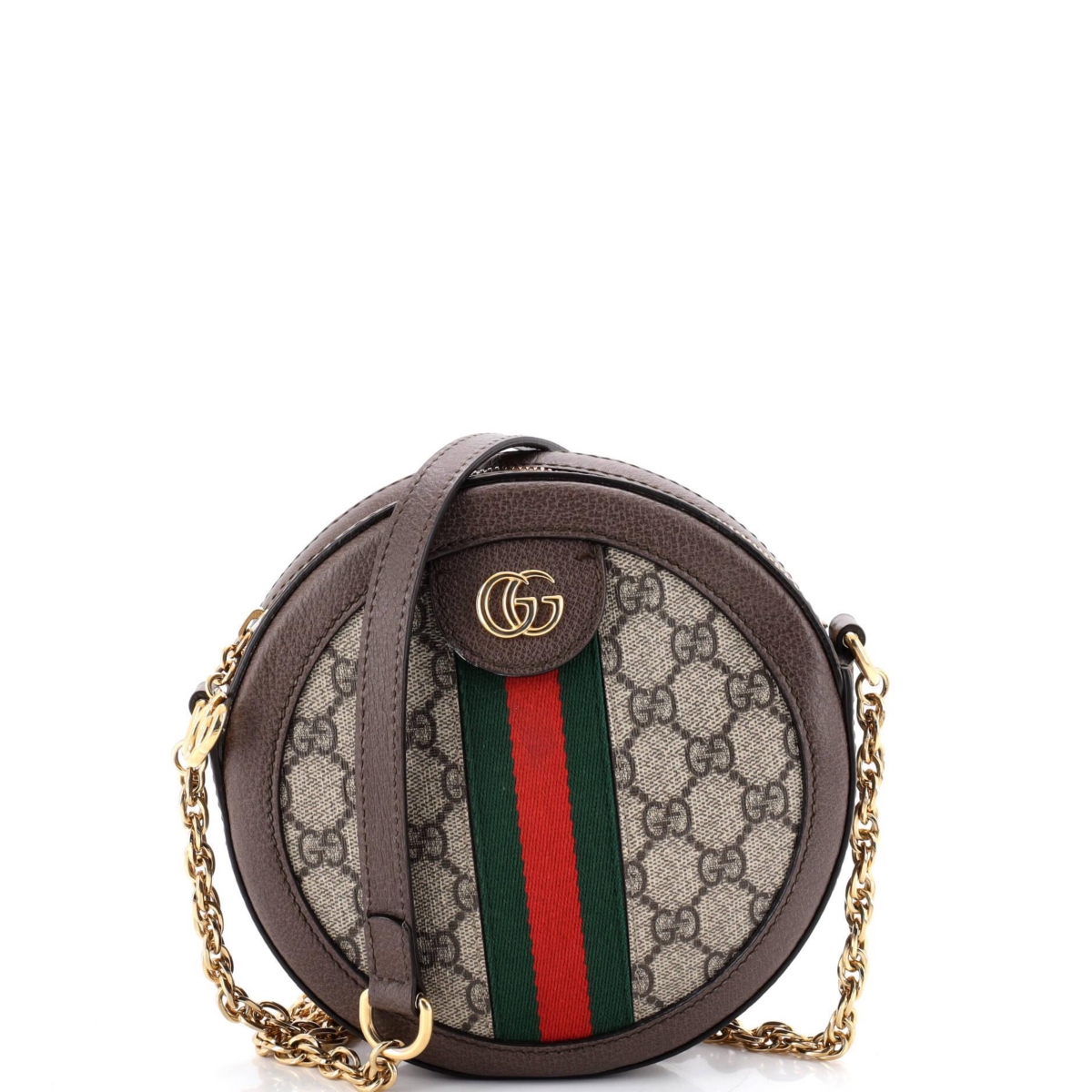 Click here for Pre-Owned Gucci Mini Ophidia Round Shoulder Bag Gg... prices