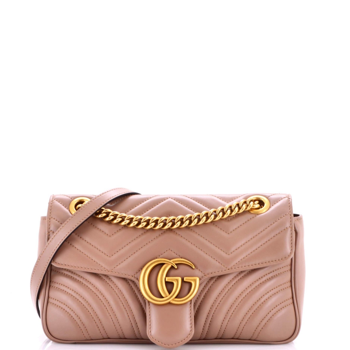 Click here for Pre-Owned Gucci Medium Gg Marmont Flap Bag Matelas... prices