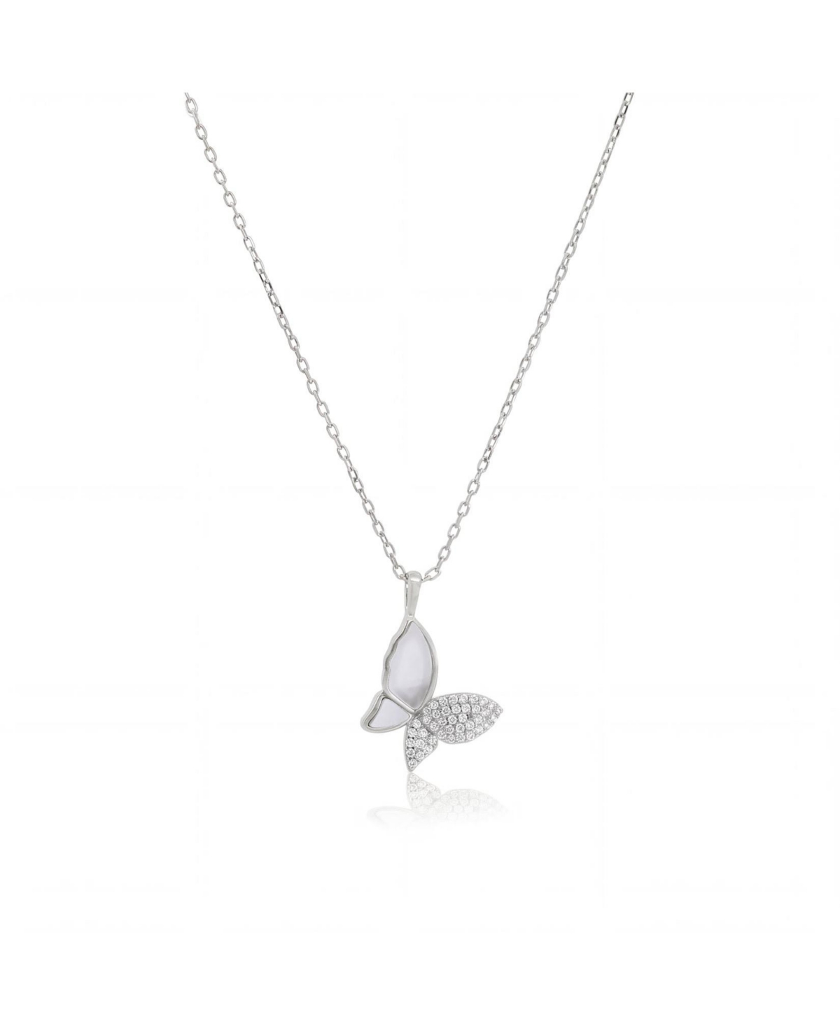 Click here for The Lovery Mother of Pearl Cz Butterfly Necklace S... prices