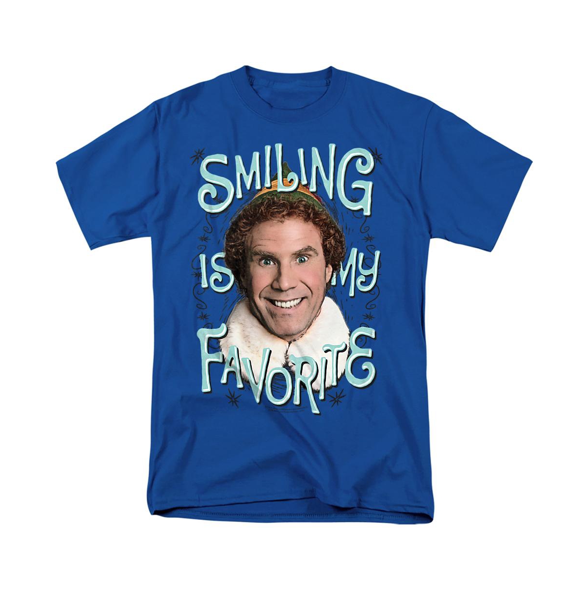 Click here for Elf Mens Smiling T Shirt - Royal prices