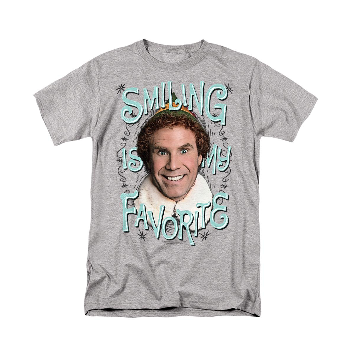 Click here for Elf Mens Smiling T Shirt - Athletic heather prices