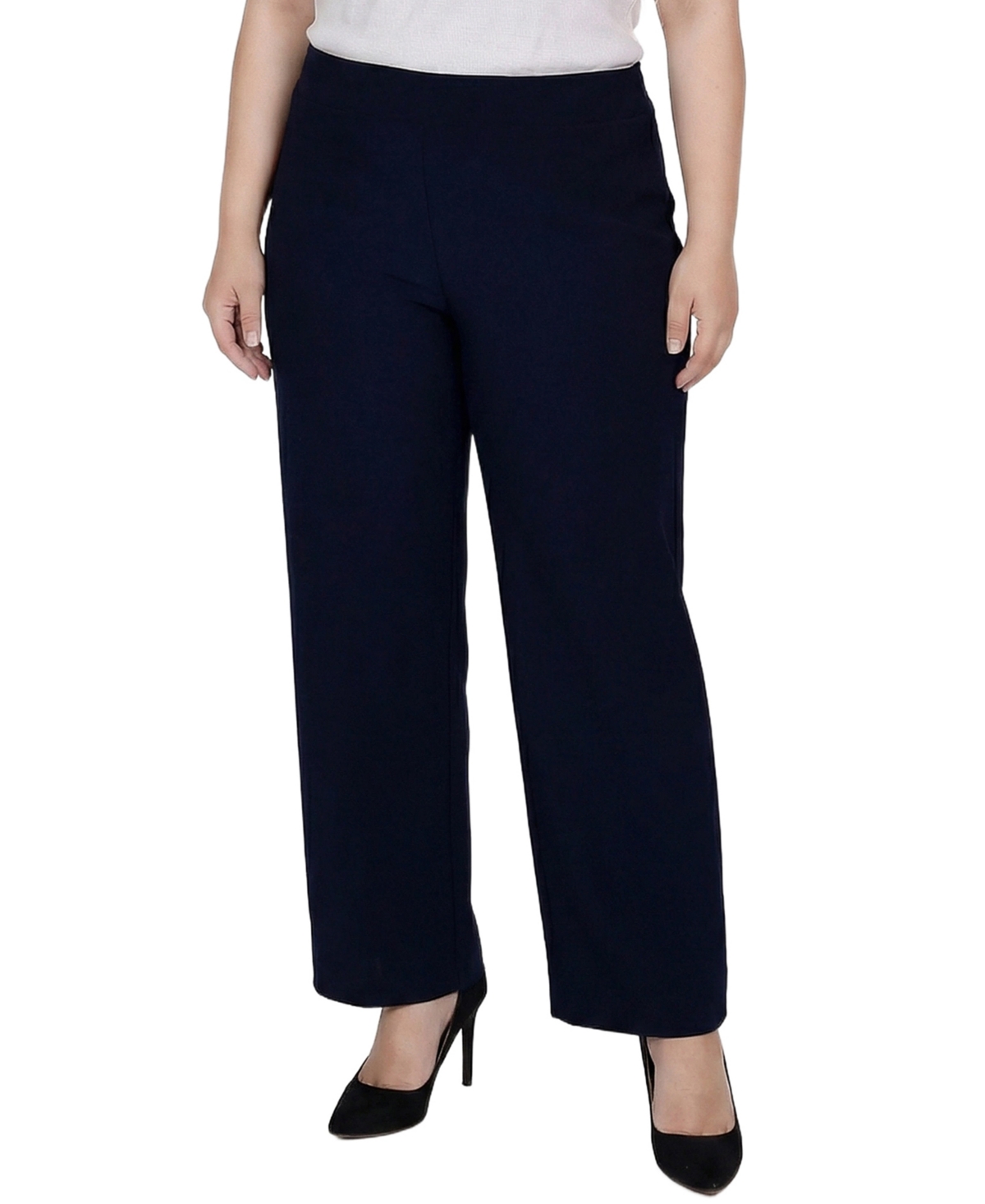 Click here for Ny Collection Plus Size Pull-On Wide-Leg Pants - N... prices