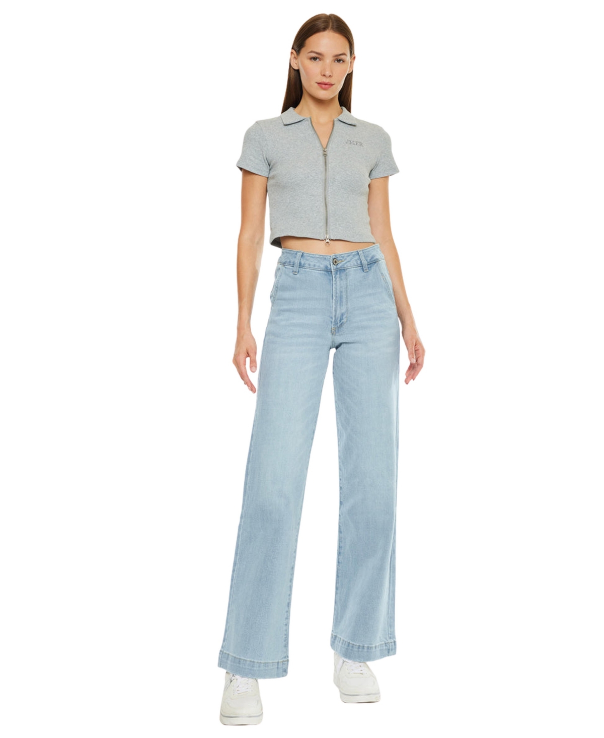 Click here for KanCan Womens Celine Ultra High-Rise Wide Jeans -... prices