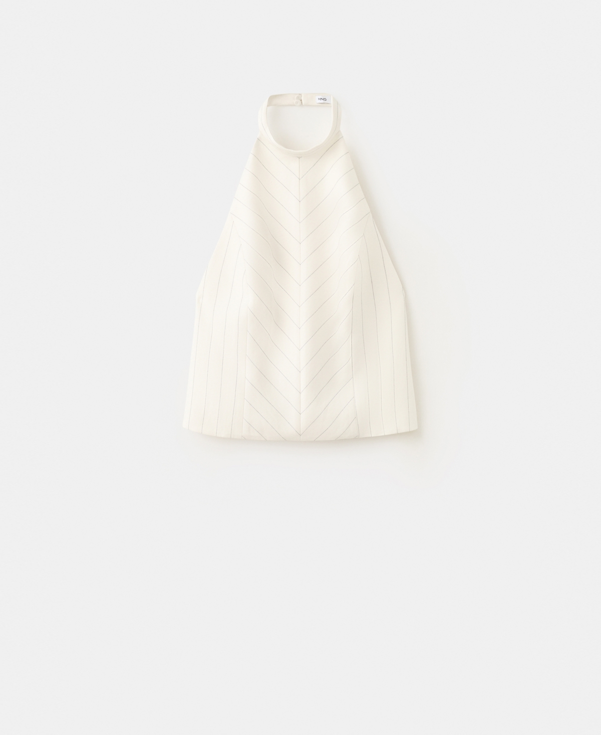 Click here for Mango Womens Open-Back Lyocell Top - Ecru prices
