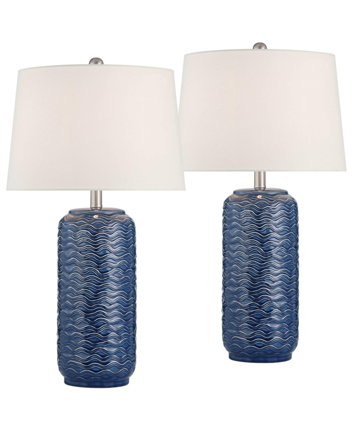 Click here for 360 Lighting Waves Tall Modern Coastal 3-Way Table... prices