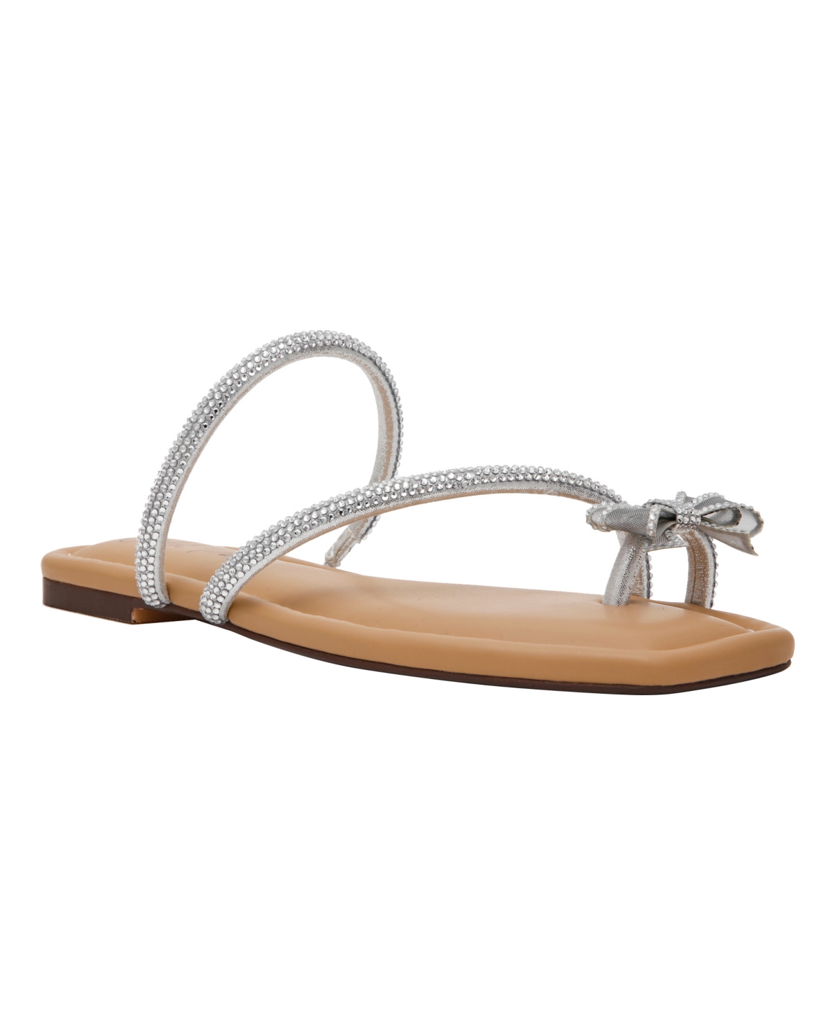 Click here for Wild Pair Womens Eliana Rhinestone Bow Flat Sandal... prices