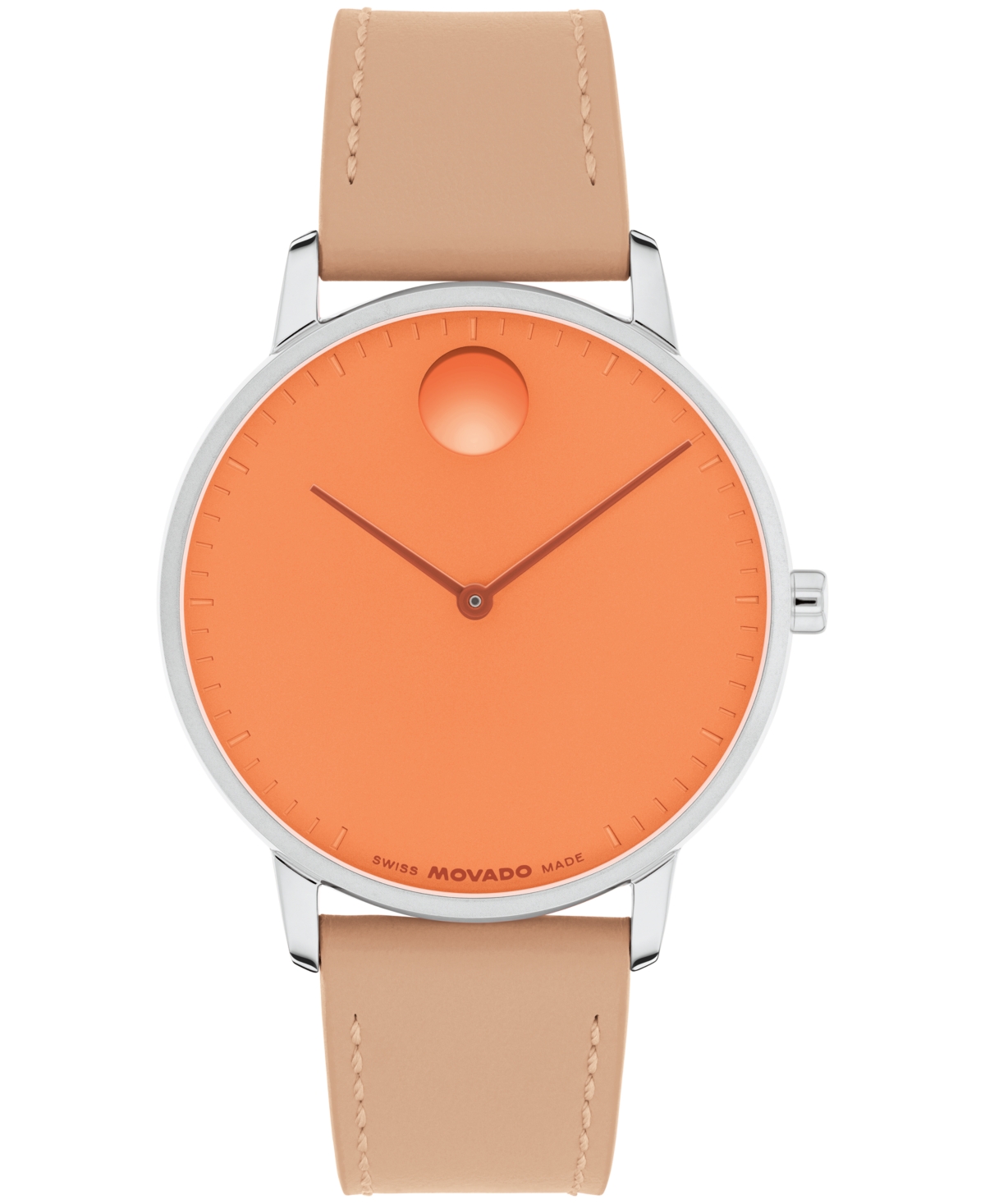 Click here for Movado Mens Face Swiss Quartz Nougat Leather Watch... prices