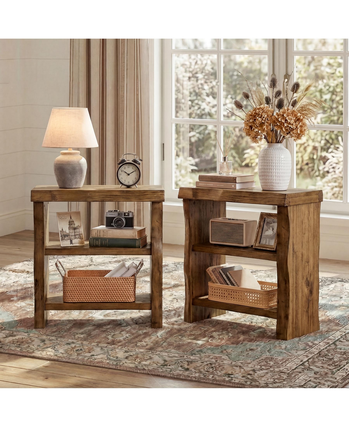 Click here for Tribesigns 3-Tier Solid Wood End Table Set of 2  N... prices