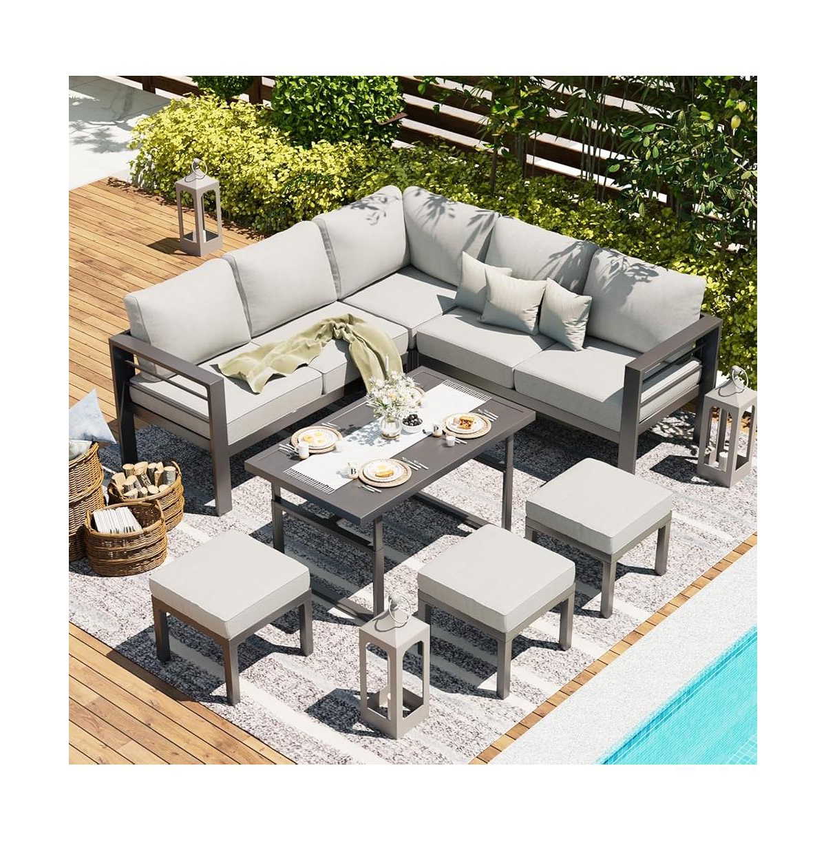 Click here for Aecojoy Aluminum Patio Furniture Set with Table an... prices