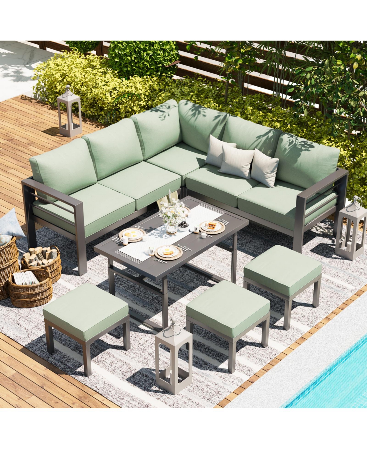 Click here for Aecojoy Aluminum Patio Furniture Set with Table an... prices