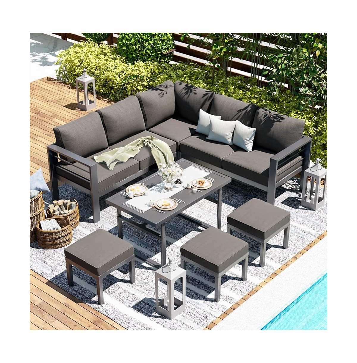 Click here for Aecojoy Aluminum Patio Furniture Set with Table an... prices