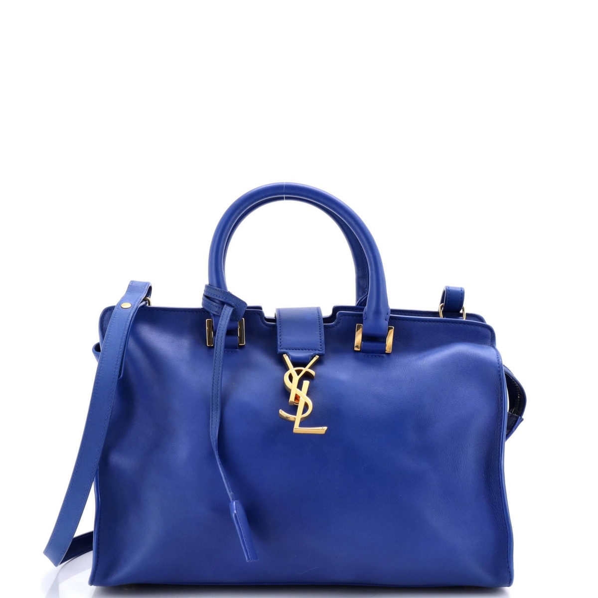 Click here for Pre-Owned Saint Laurent Small Monogram Cabas Leath... prices