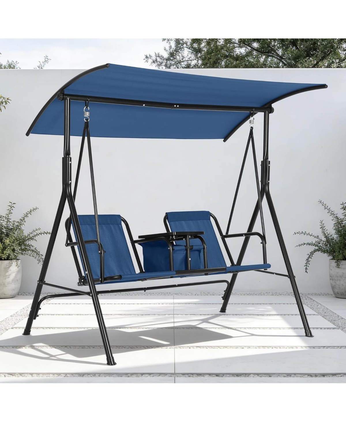 Click here for Gaomon 2-Person Porch Swing with Cup Holders  Pivo... prices