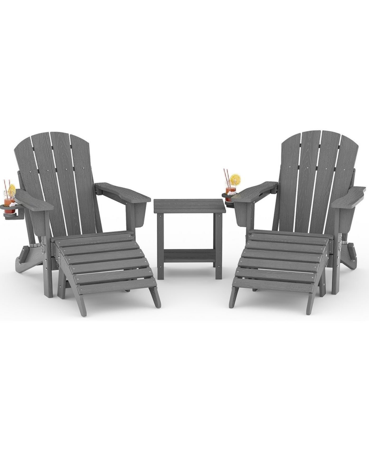 Click here for gaomon Folding Adirondack Chair Set of 5  All-Weat... prices