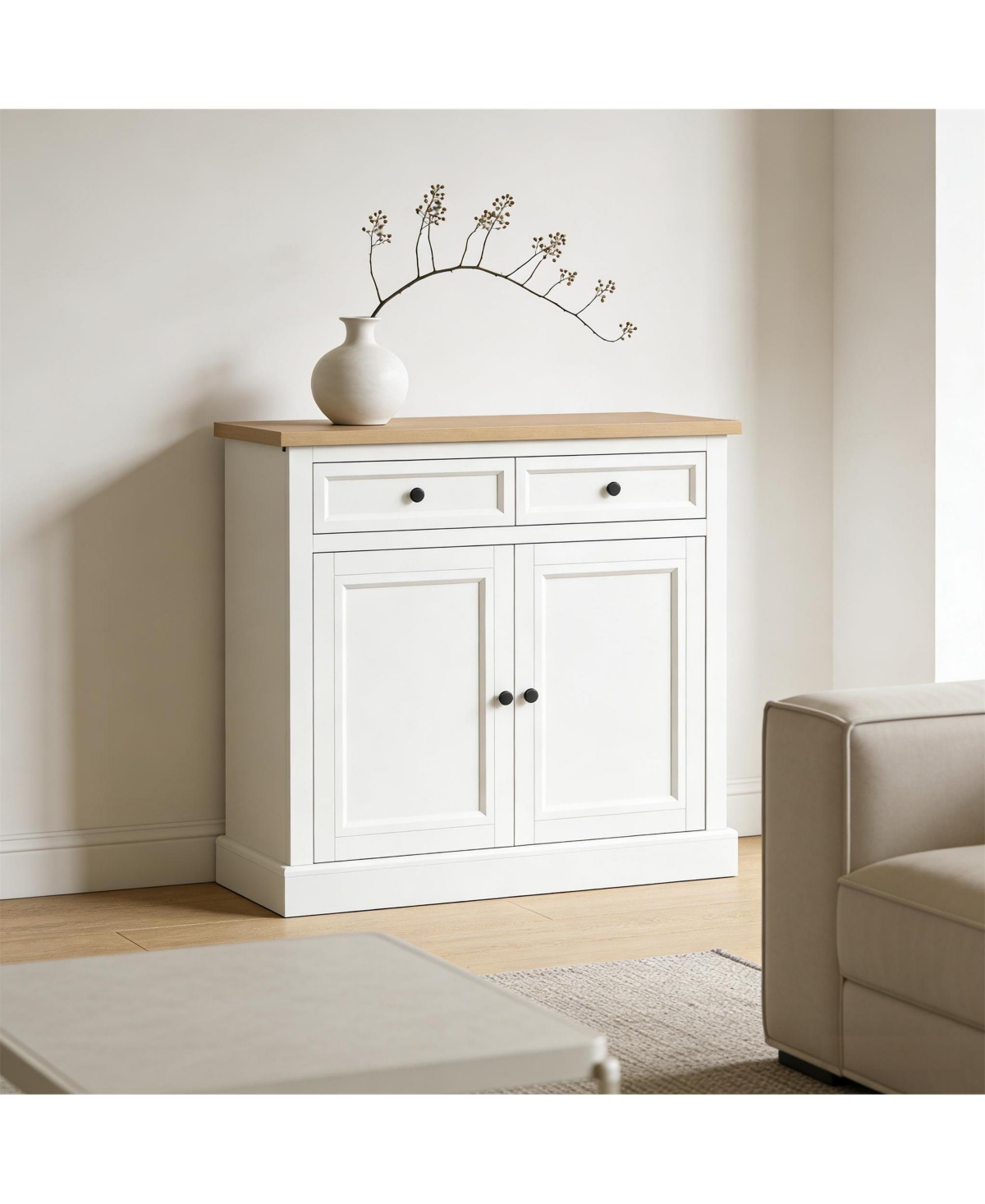 Click here for Clihome Kitchen Buffet Cabinet 2-Tier Storage with... prices