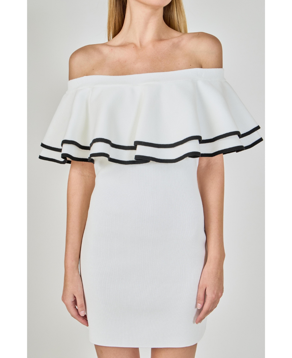 Click here for endless rose Womens Off Shoulder Ruffle Mini Dress... prices