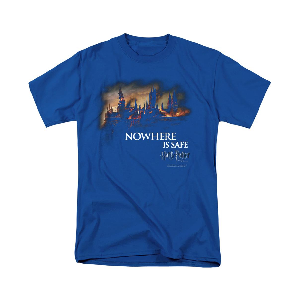 Click here for Harry Potter Mens Burning Hogwarts T-Shirt - Royal prices