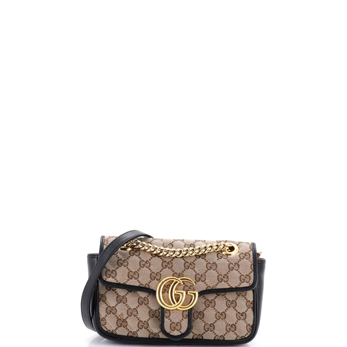 Click here for Pre-Owned Gucci Mini Gg Marmont Flap Bag Diagonal... prices